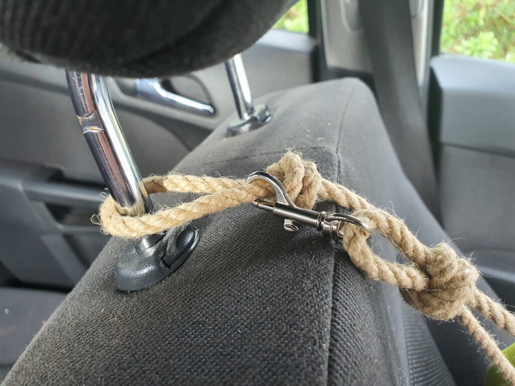 Bag Restraining Car Organiser & Anti-Bag Snatching Line - Rope and ...